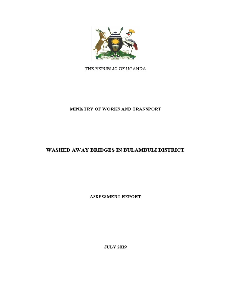Report On The Critical Spots On Roads in Bulambuli Districts | PDF ...