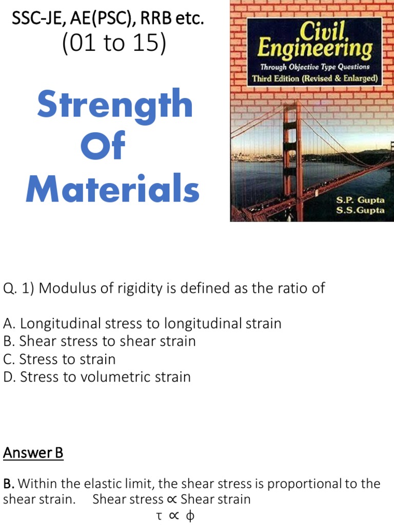 Strength of Materials | PDF | Bending | Beam (Structure)