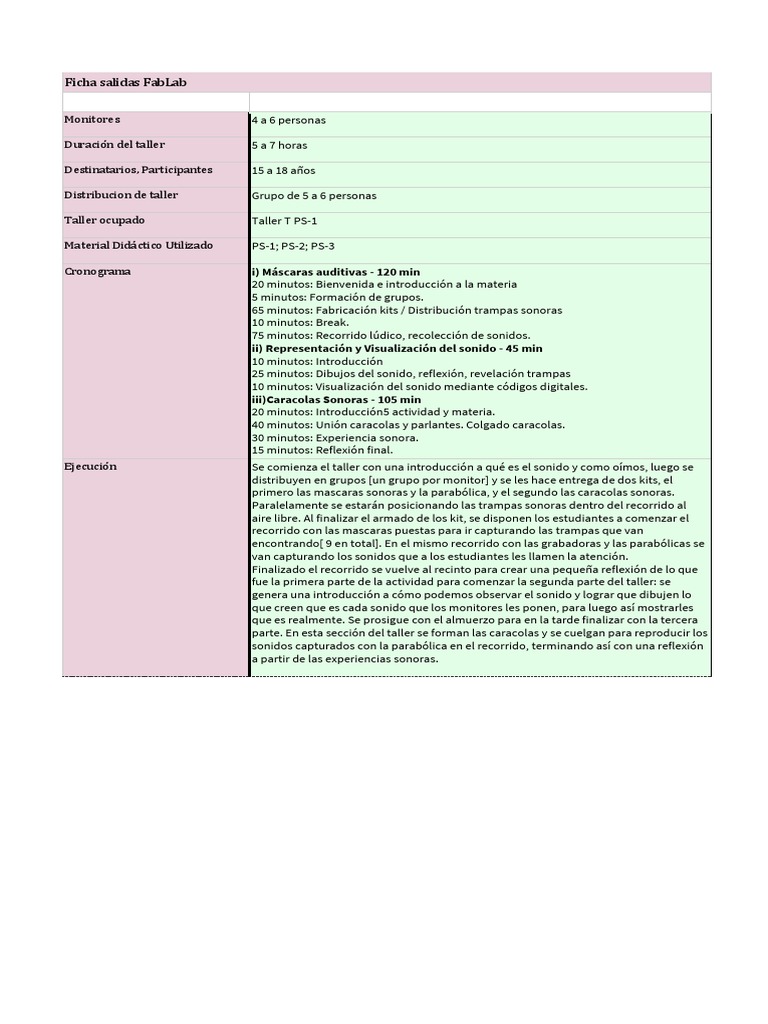 Ficha Paisajes Sonoros | PDF | Sonido