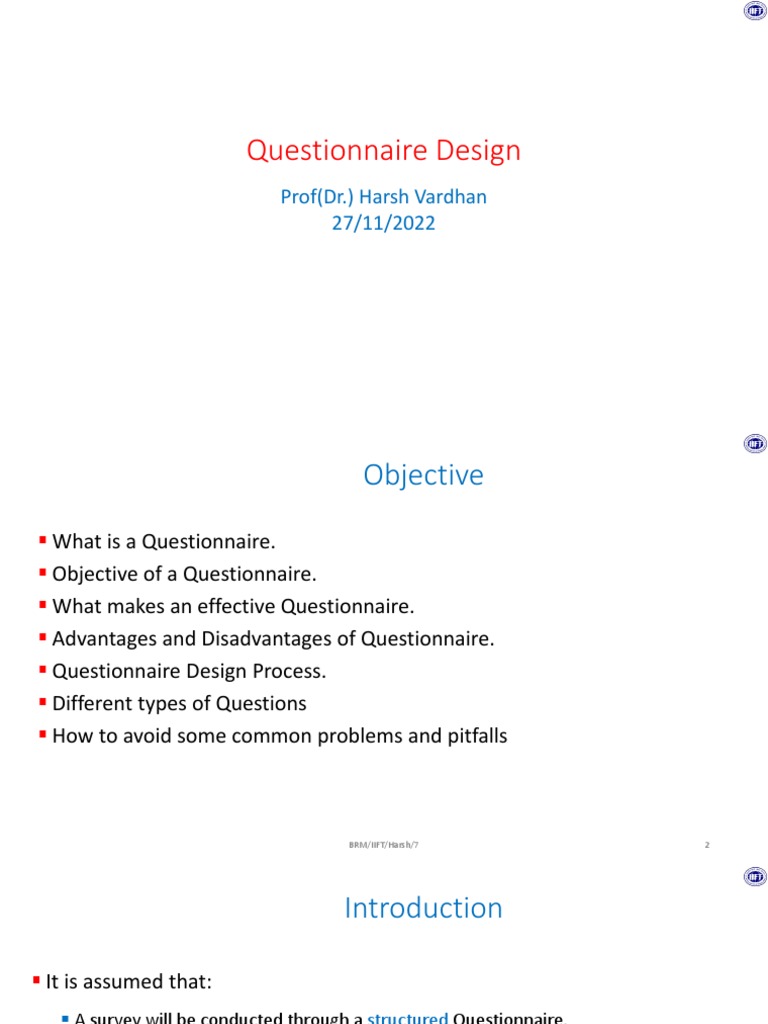 Questionnaire Design: A Guide to Creating Effective Surveys | PDF | Questionnaire | Page Layout