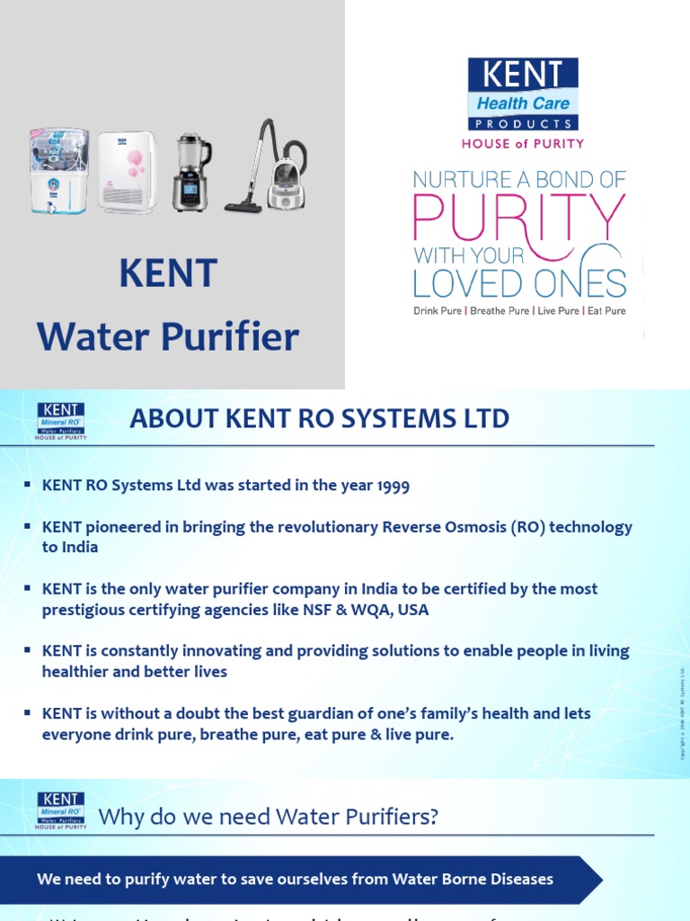 Kent | PDF | Water Purification | Membrane