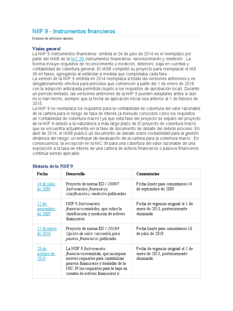 Niif 9 | PDF | normas internacionales de INFORMACION FINANCIERA ...