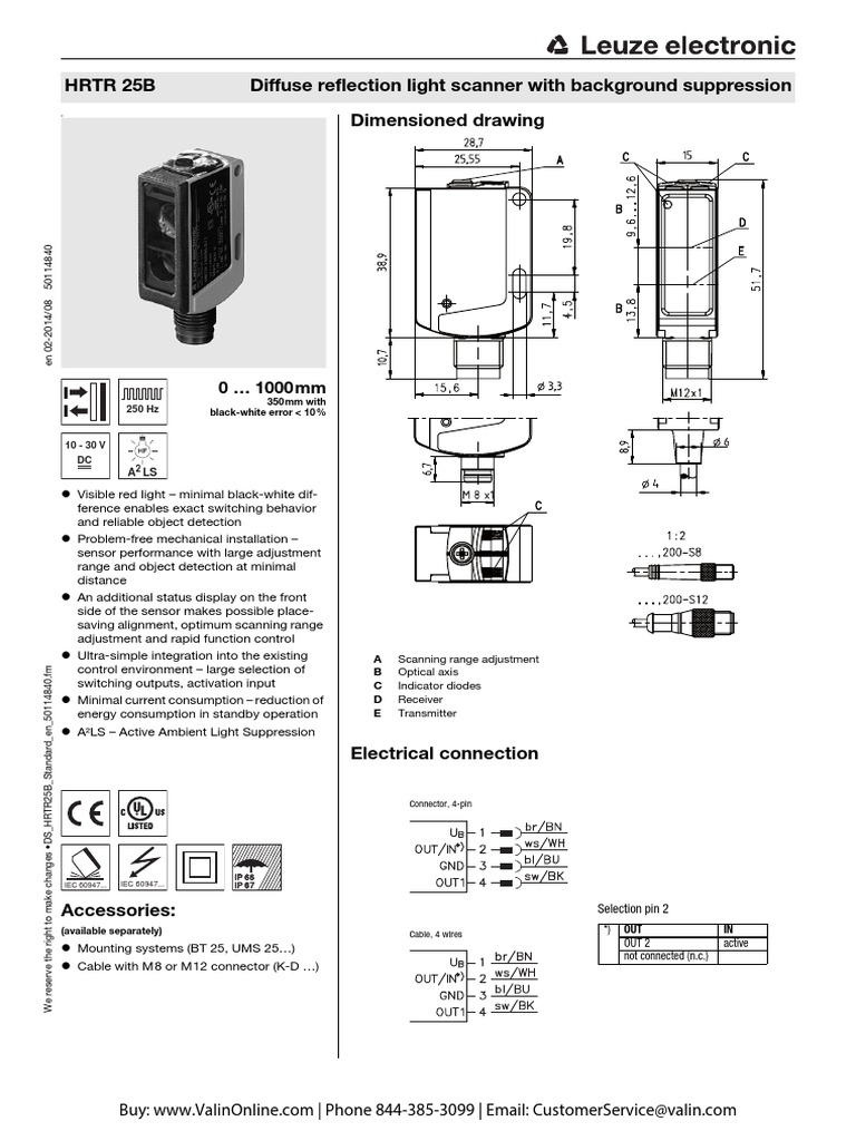 Leuze HRTR 25b Switches | PDF | Electrical Connector | Bipolar Junction ...