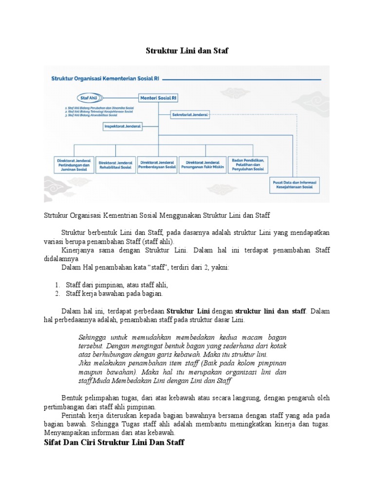 Struktur Lini Dan Staf | PDF