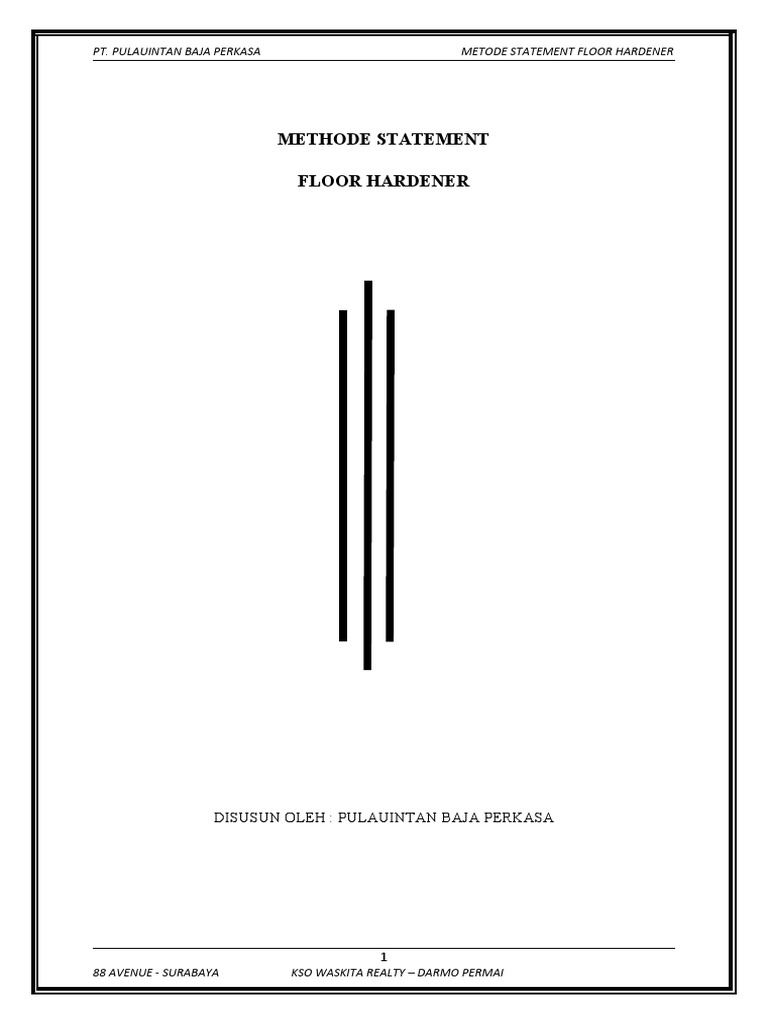 Metode Penerapan Floor Hardener | PDF