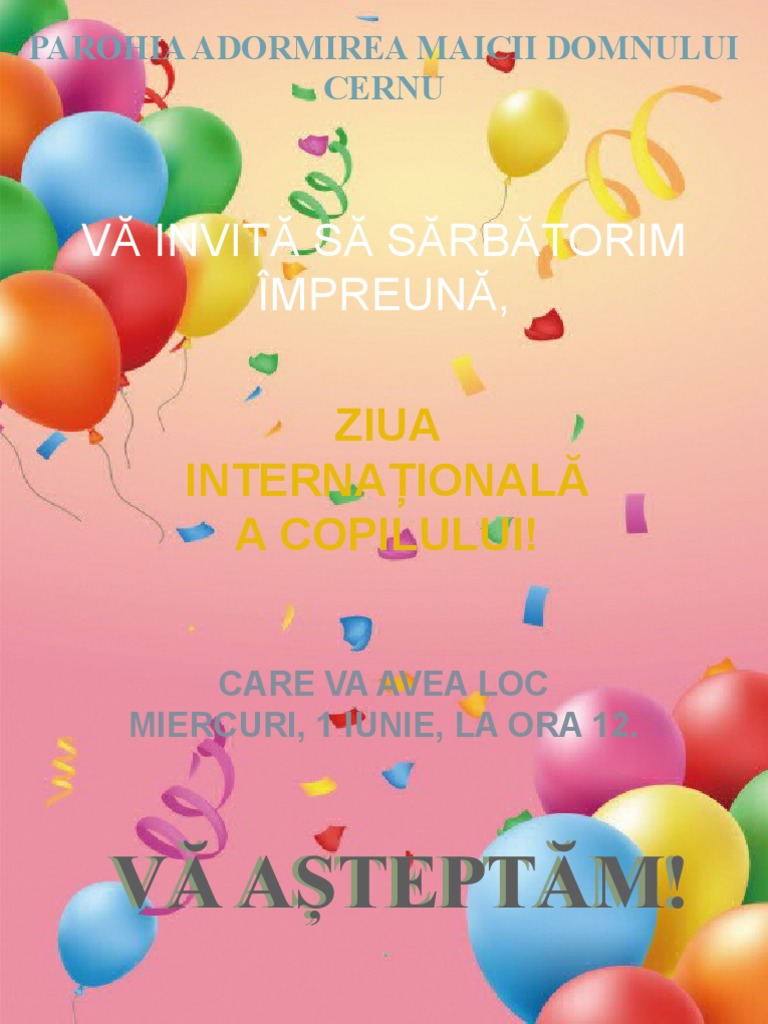 Afis 1 Iunie | PDF