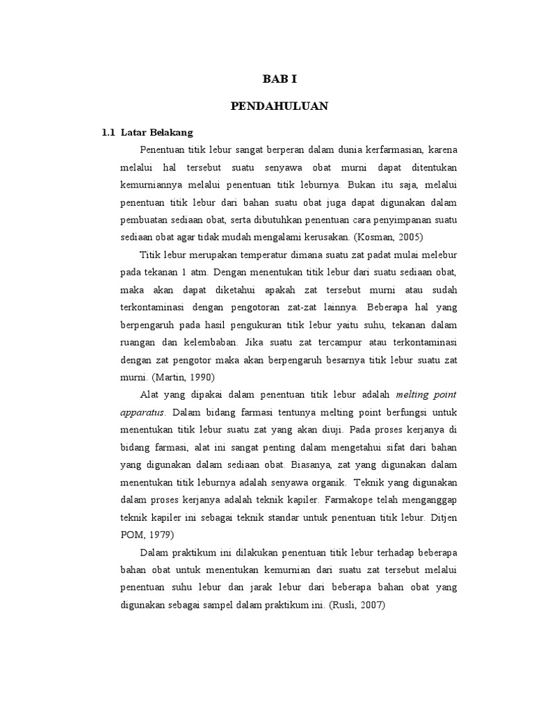 BAB I Penentuan Titik Lebur | PDF