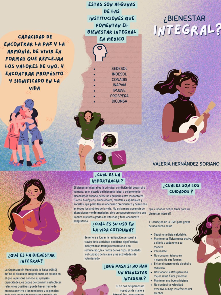 Tríptico Bienestar Integral | PDF | Sicología