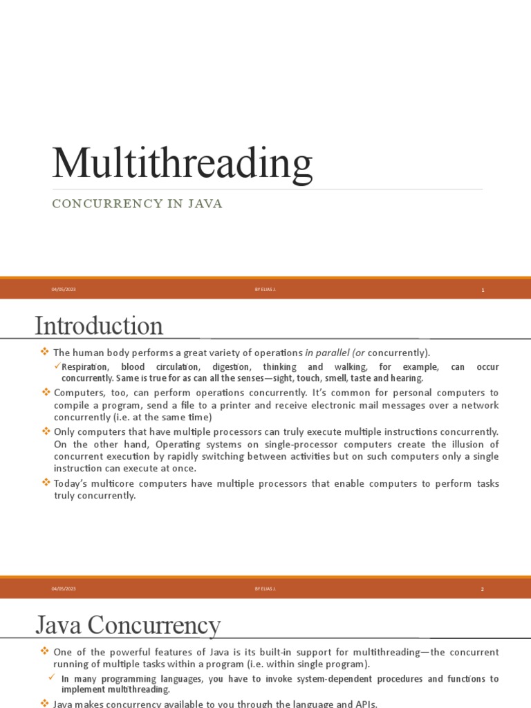 Multithreading: Concurrency in Java | Download Free PDF | Method (Computer Programming) | Thread ...