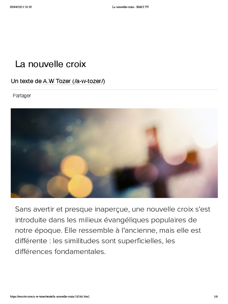 La Nouvelle Croix - EMCI TV | PDF | Jésus | Dieu