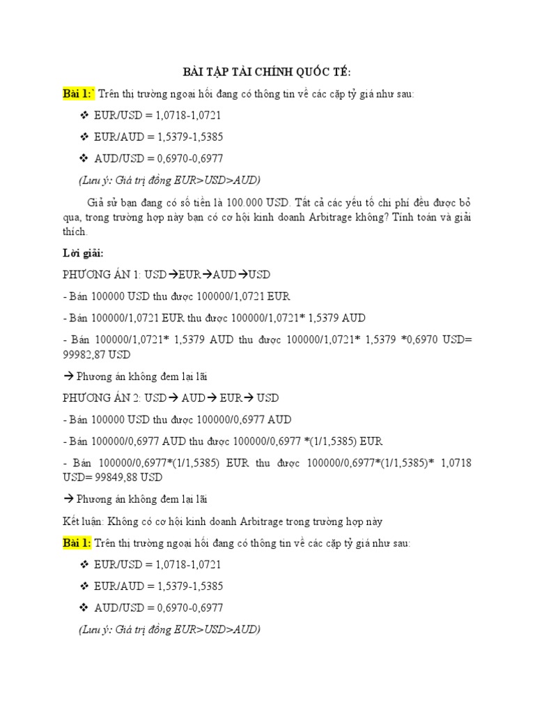 Chữa bài tập TCQT | PDF