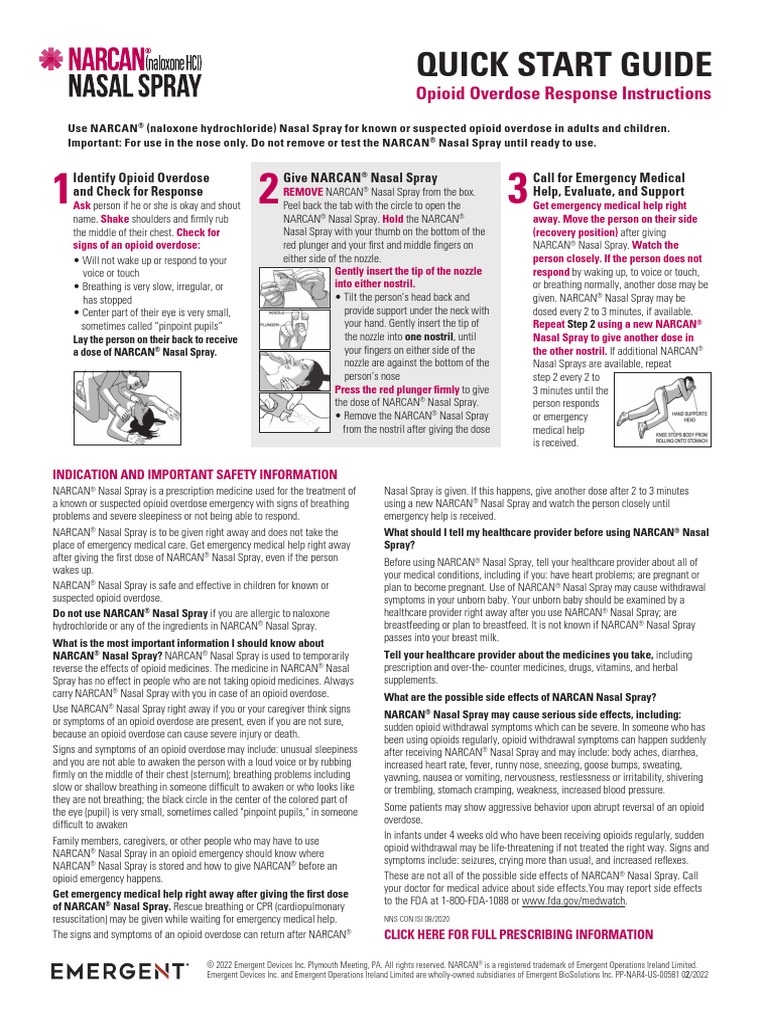 How To Administer Narcan Aka Naloxone | PDF | Naloxone | Clinical Medicine