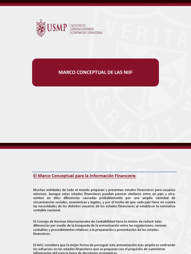 Marco Conceptual de Las Niif | PDF | normas internacionales de INFORMACION FINANCIERA | Estado ...
