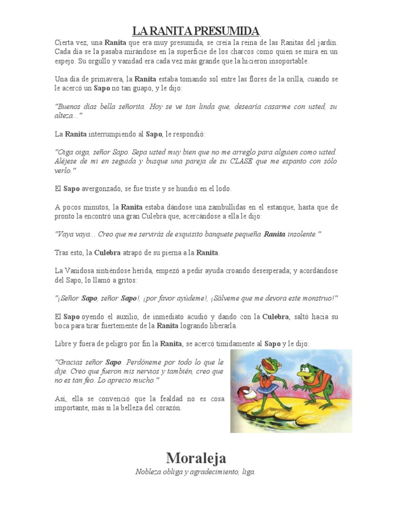 La Ranita Presumida | PDF