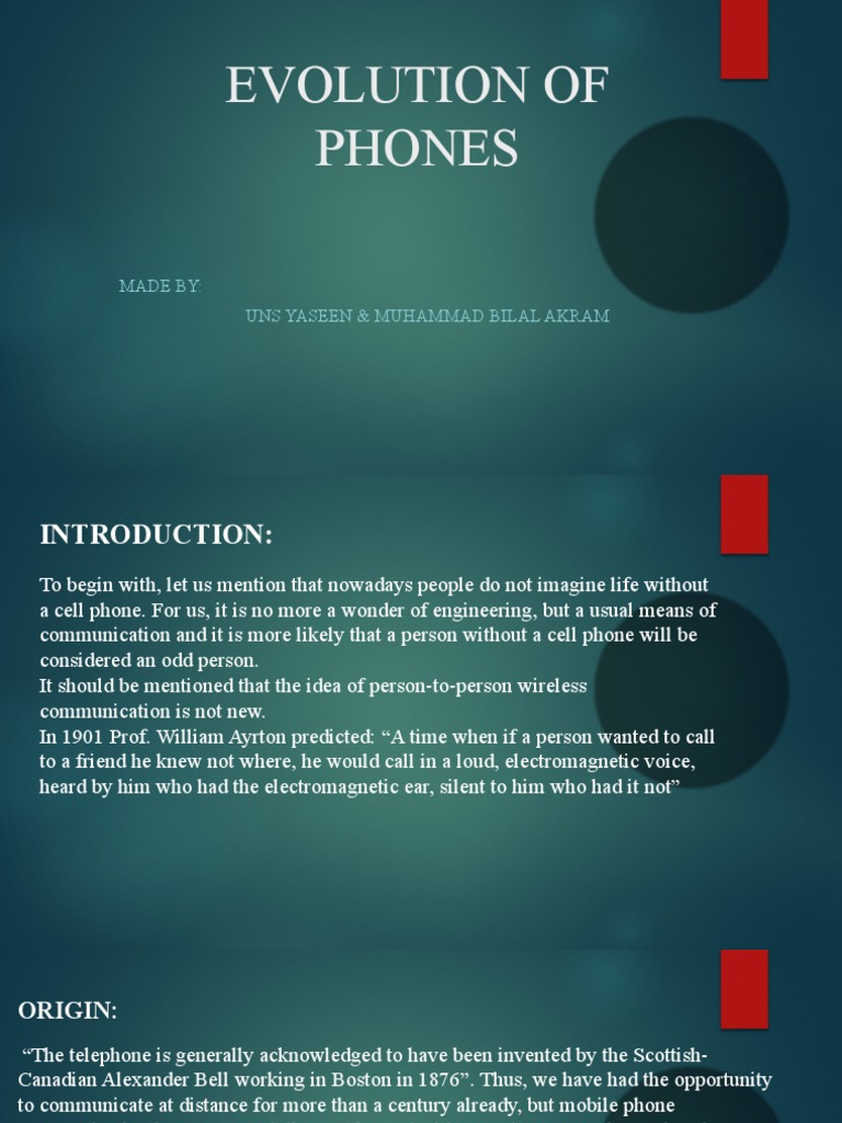Evolution of Phones | PDF | Telephone | Smartphone
