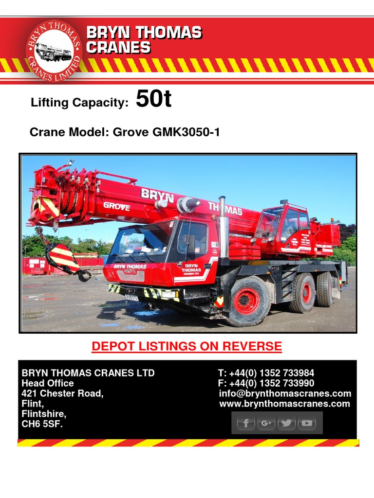 Grove GMK3050 1 | PDF | Mechanical Engineering | Equipment