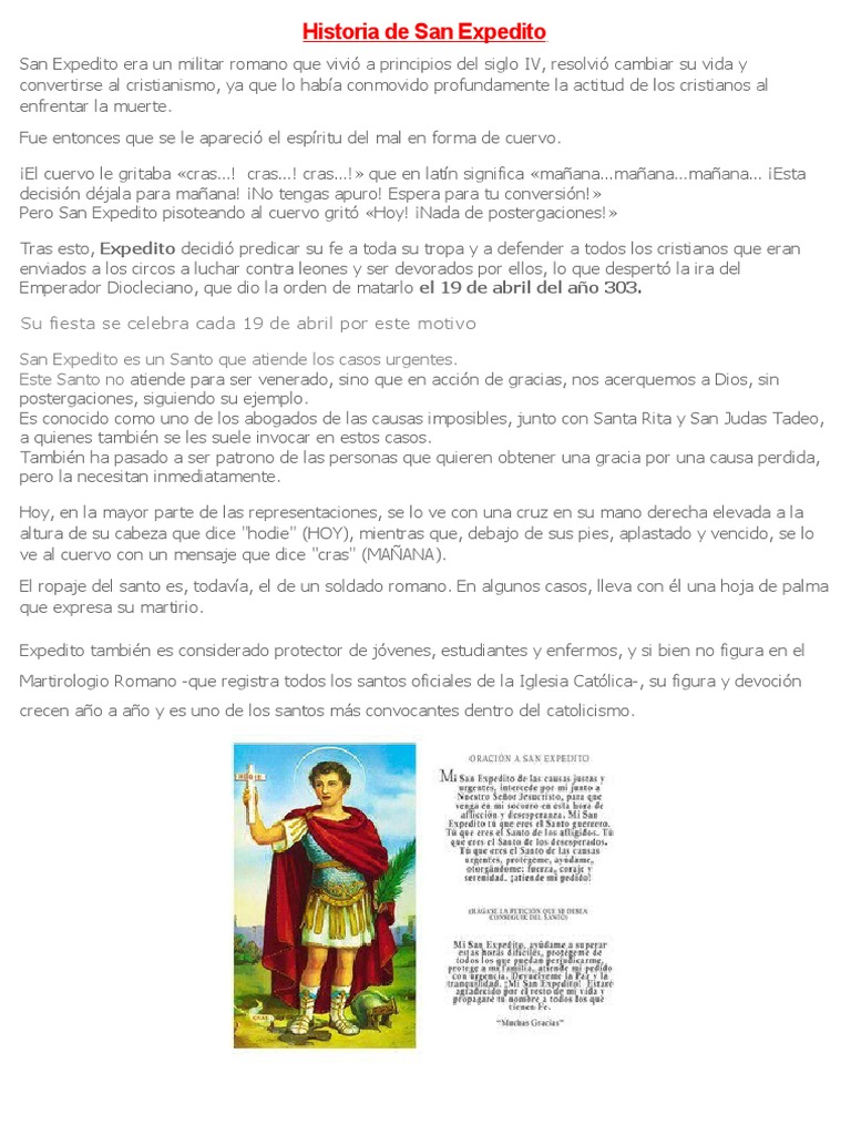Historia de San Expedito | PDF
