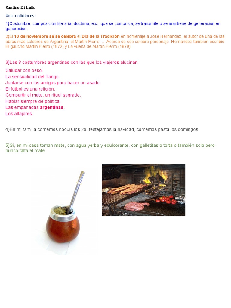 Dia de La Tradicion | PDF