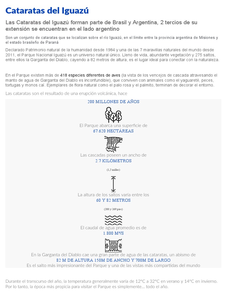 Cataratas del Iguazú | PDF