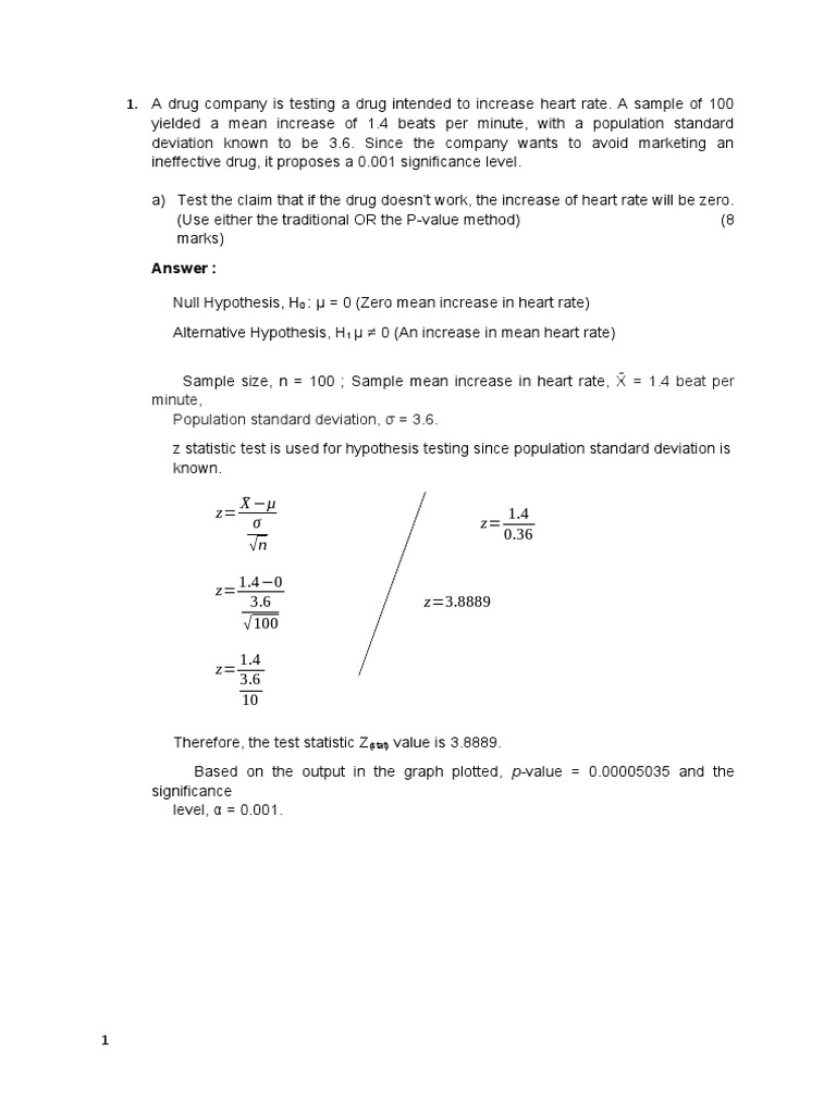 Biostatistic | PDF | P Value | Statistical Significance