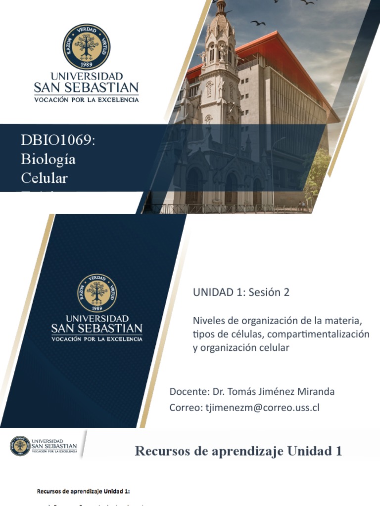 Unidad 1 Sesion 2 - Compartimentalizacion y Tipos de Celulas - 202310 PPT CURSO | PDF | Biología ...
