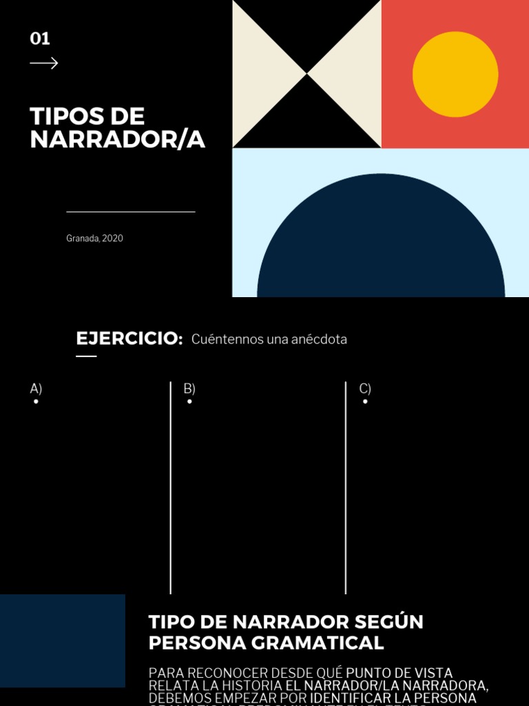 Tipos de Narradora Según Persona Gramatical | Descargar gratis PDF ...