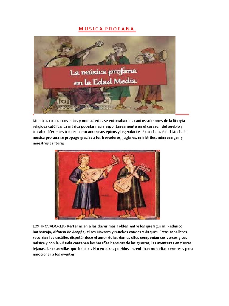 Musica Profana | PDF | Las artes escénicas