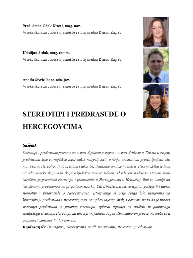 Stereotipi I Predrasude | PDF