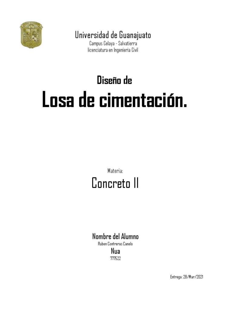 Losas de Cimentación | PDF