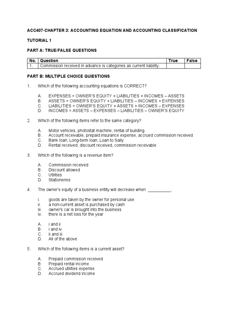 An Analysis of Accounting Concepts and Classifications Based on a ...