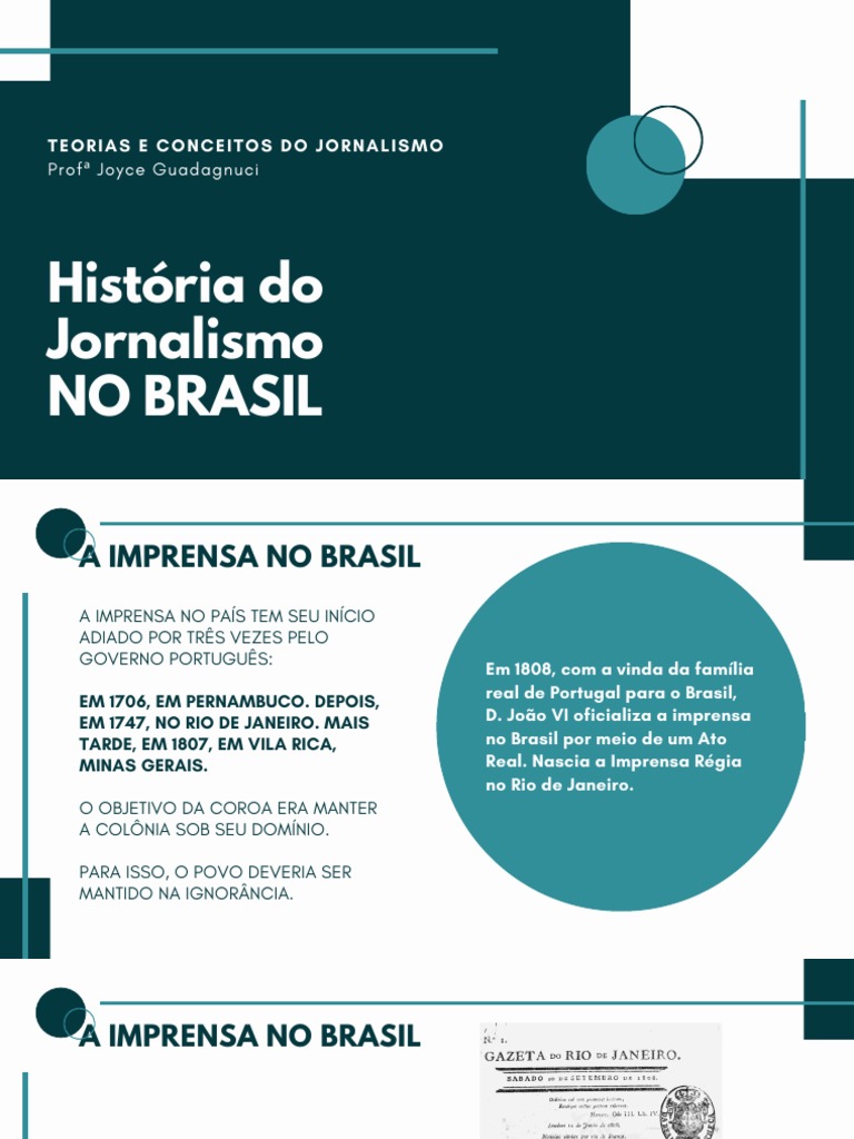HISTÓRIA DO JORNALISMO NO BRASIL | PDF | Brasil | Meios de comunicação