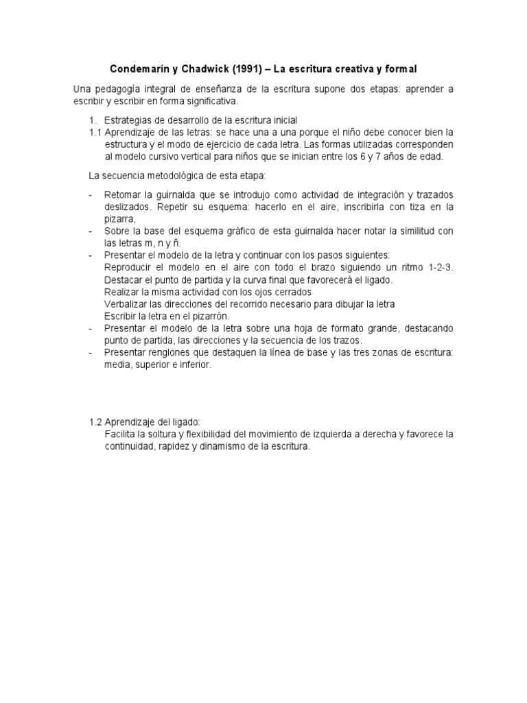 Condemarín y Chadwick - DDLE | PDF