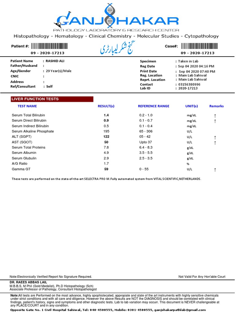 Your Blood Report | PDF | Medical Specialties | Clinical Medicine
