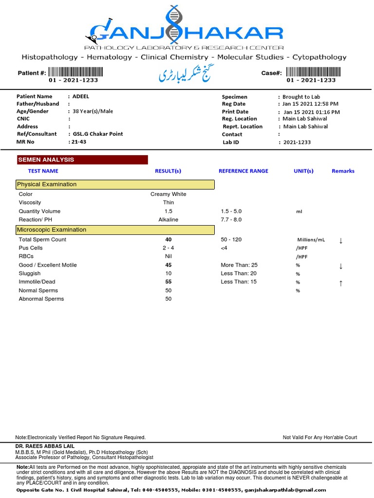 Your Blood Report | PDF | Medical Specialties | Clinical Medicine