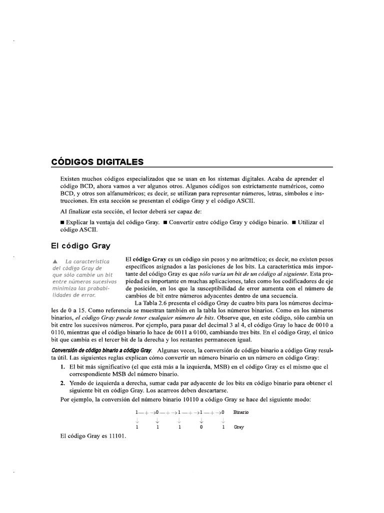Ejemplos de Código Gray y Binario | PDF