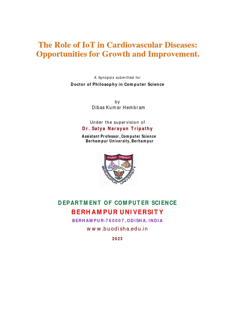 Dibas PHD Synopsis | PDF | Internet Of Things | Monitoring (Medicine)