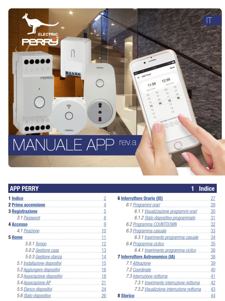 Perry Timer IOWF02 - Manuale App | PDF