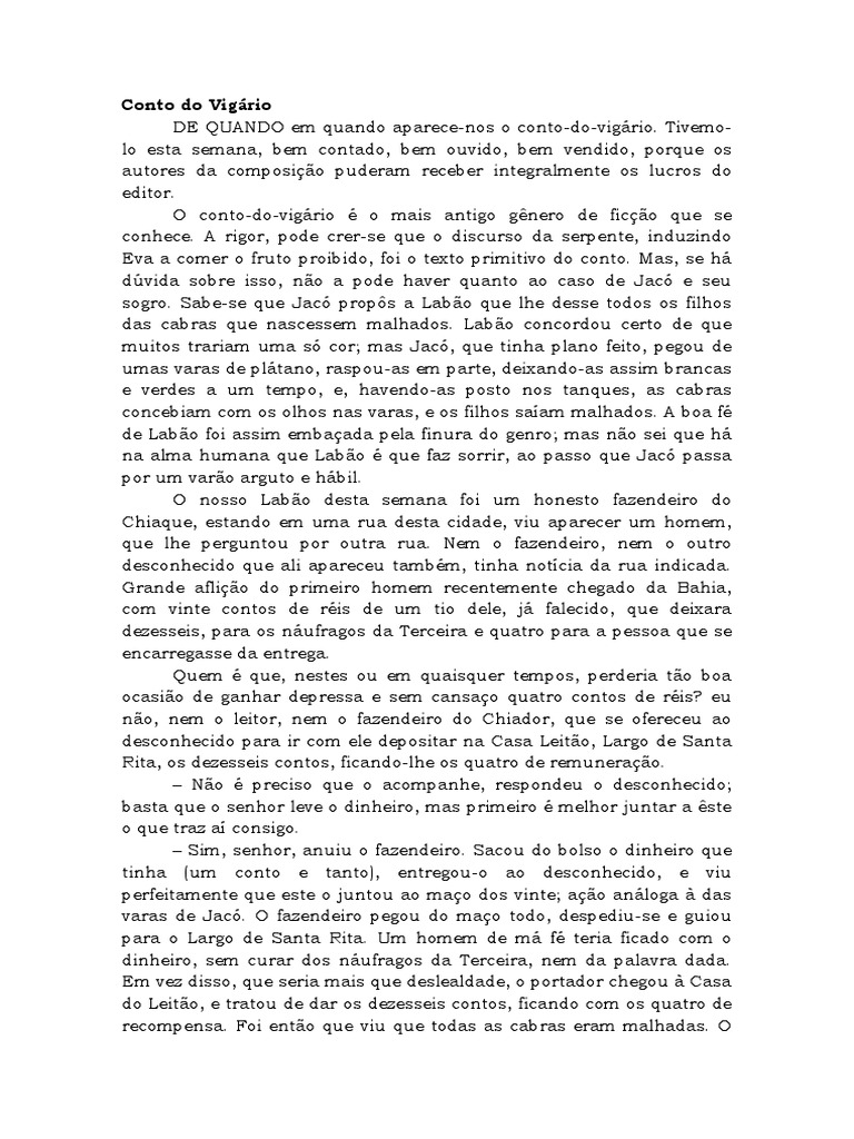 Conto Do Vigário | PDF