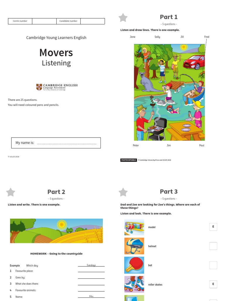 PU3-MO - A1 Movers | PDF | Toothbrush