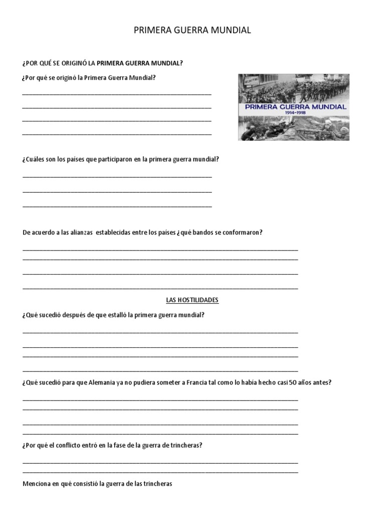Primera Guerra Mundial | PDF
