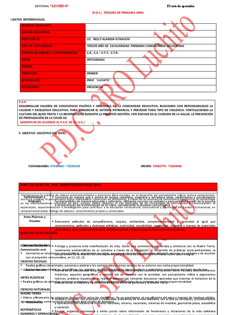 P.D.C. 2023 Abril 3ro Luchito | PDF | Creatividad | Comunicación