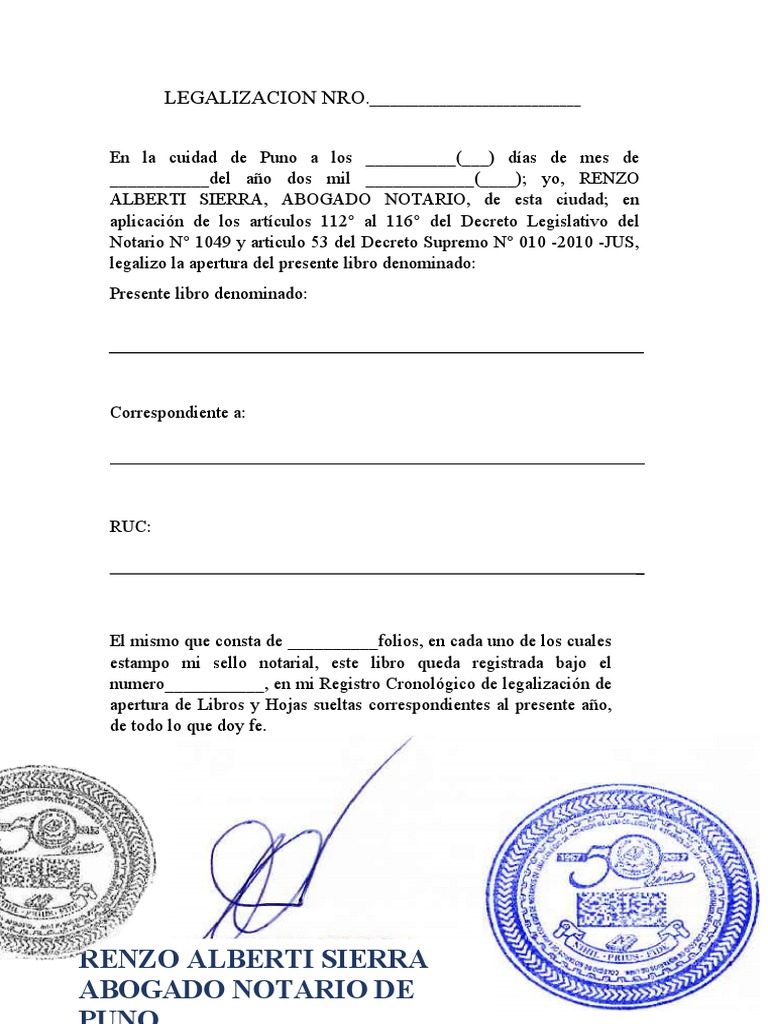 Legalizacion Notarial 2023 | PDF