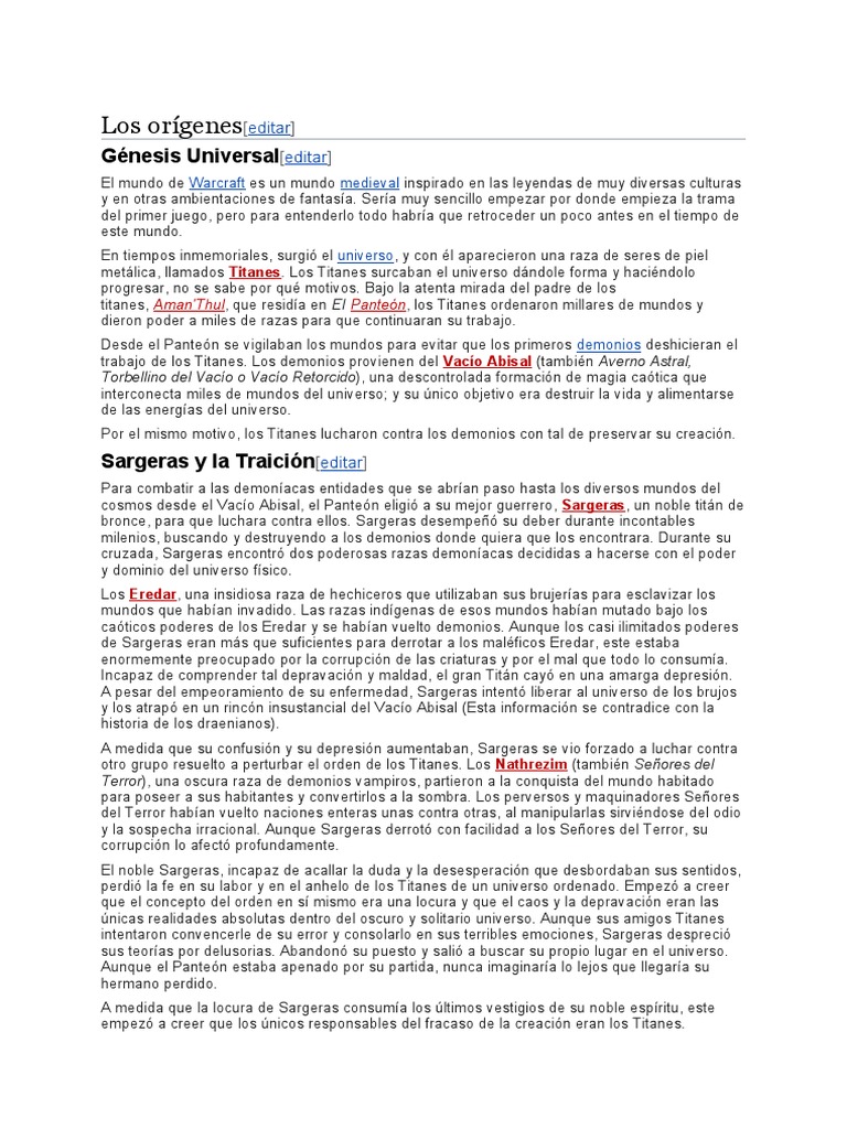 Los Orígenes | PDF | Duendes | Demonios