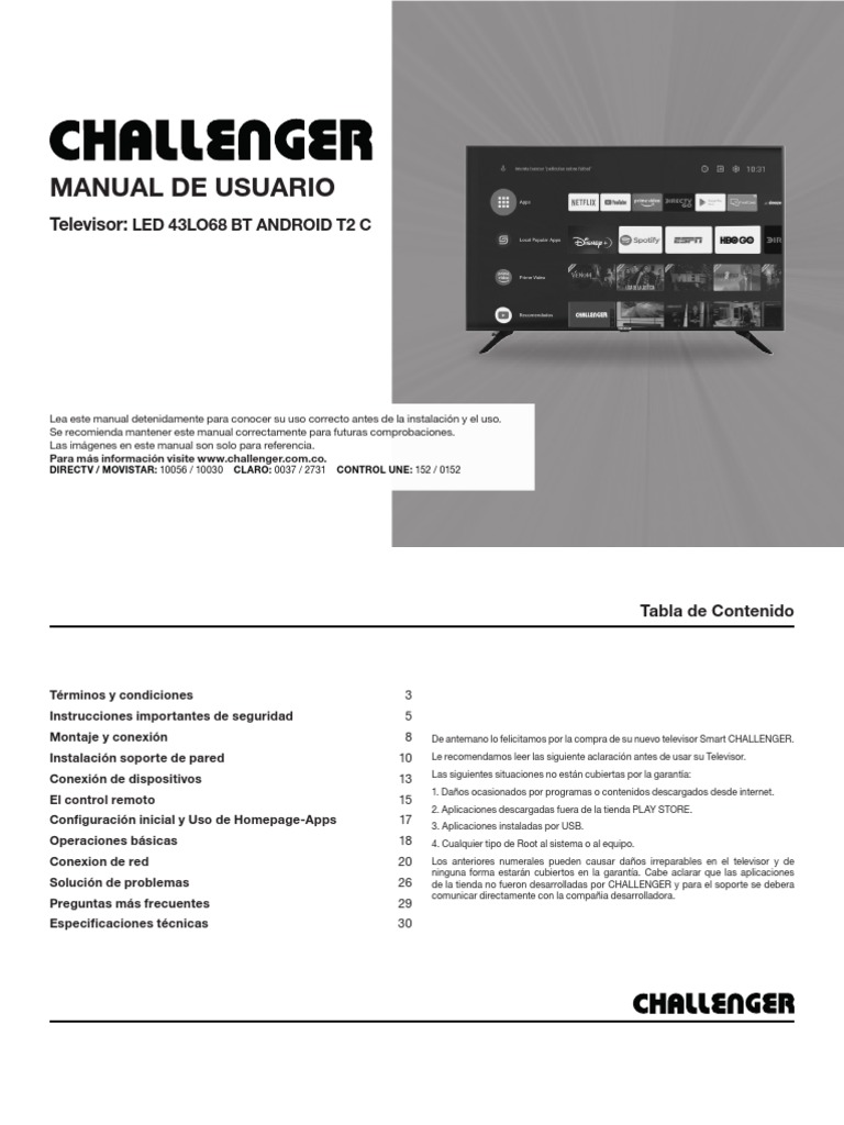 Manual - de - Usuario - LED 43LO68 BT | PDF | Televisión | Software de ...