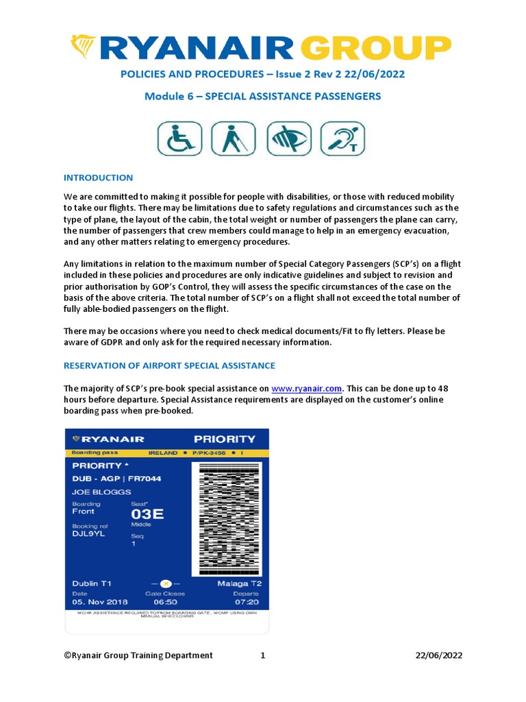 Module 6 Special Assistance Passengers Notes | PDF | Seat Belt | Baggage