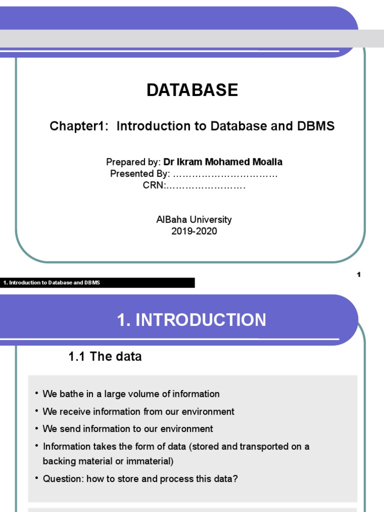 01 Introduction Dbms History Of Db 15 04 2020 Pdf Relational Database Databases