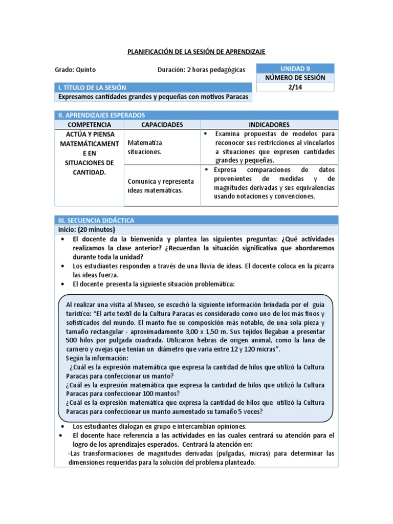 Mat5 U9 Sesion 02 | PDF | Oveja | Matemáticas