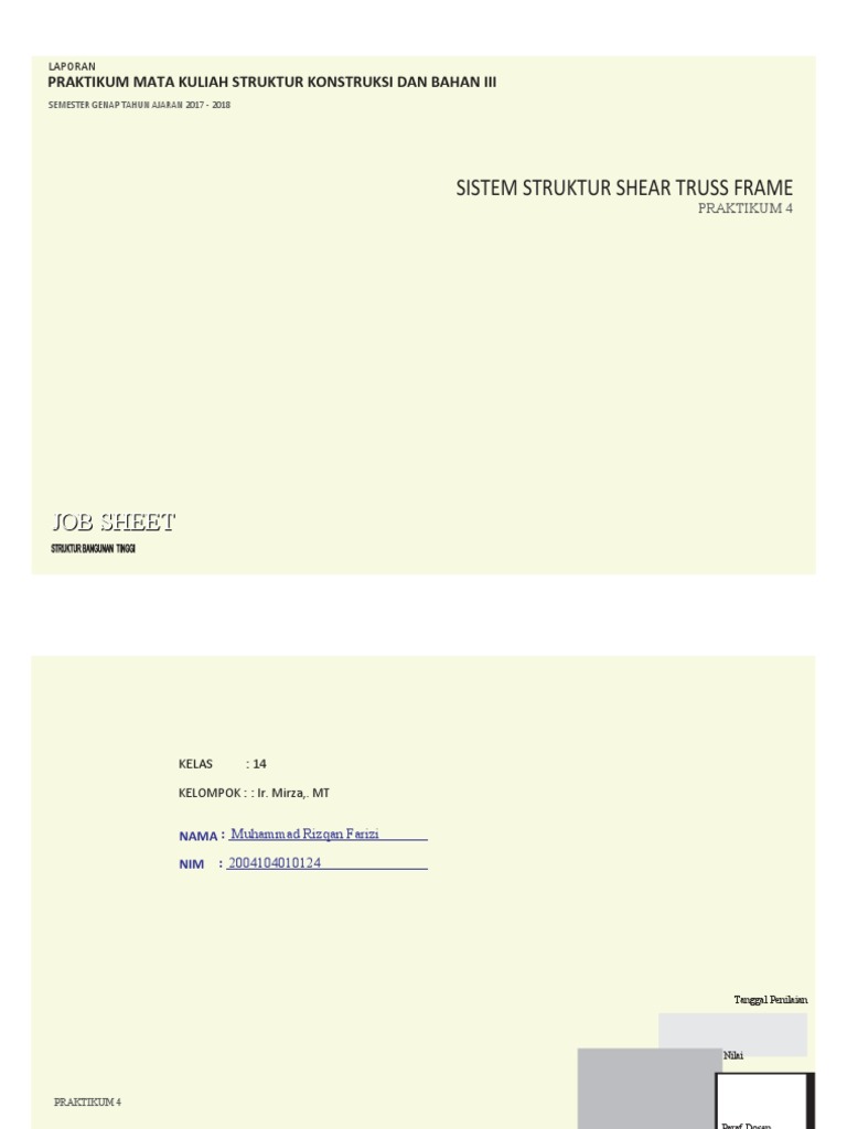 Analysis of Shear Truss Frame Structural Systems: A Case Study of the ...