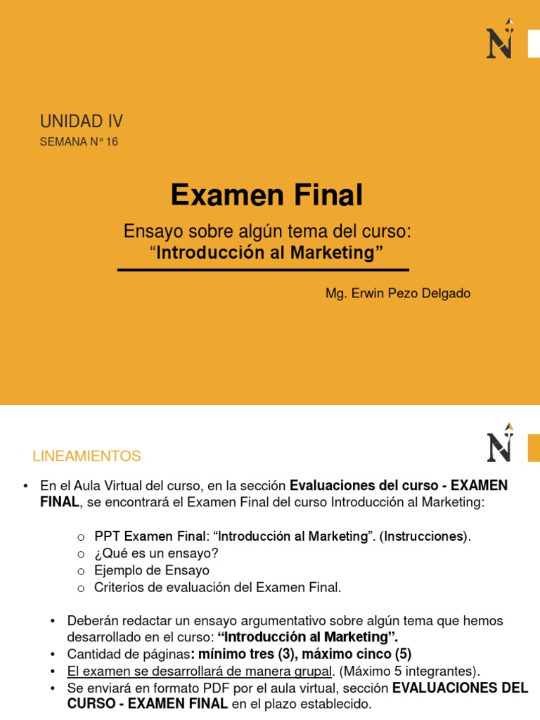 Examen Final - Introducción Al Marketing | PDF