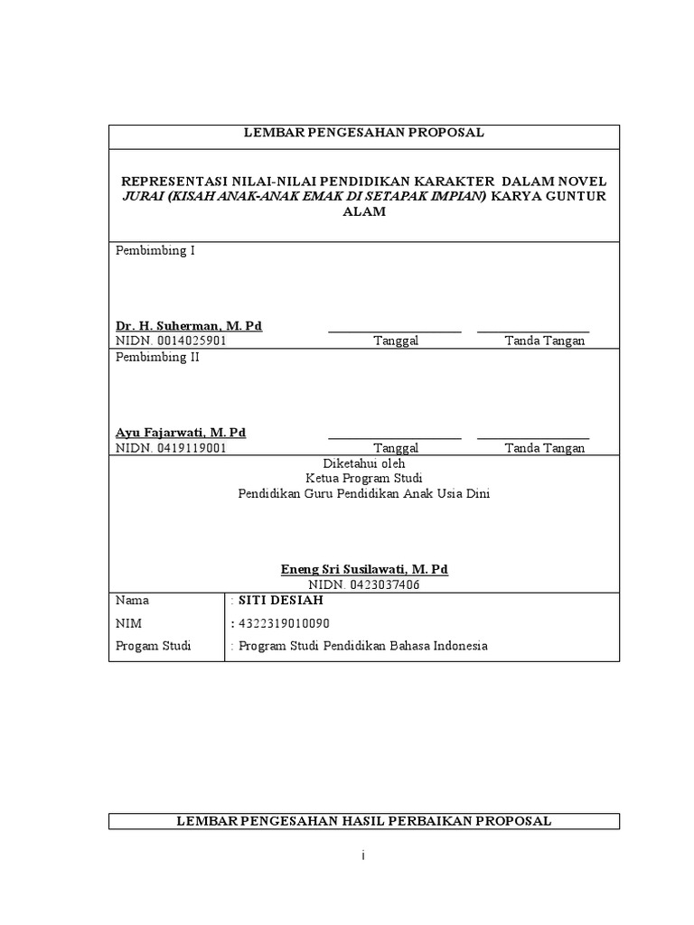 Halaman Depan Proposal | PDF